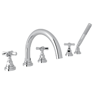 Thos. Somerville Co. | Rohl® A2314XMAPC San Giovanni™ 5-Hole Deck Mount ...